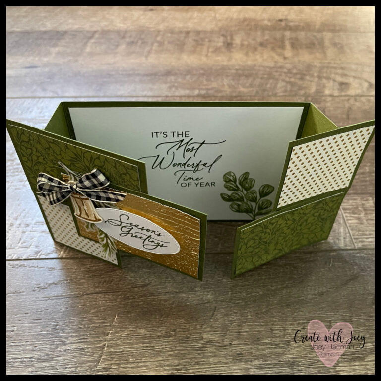 Stampin’ Up! Golden Greenery Puzzle Slider Card!